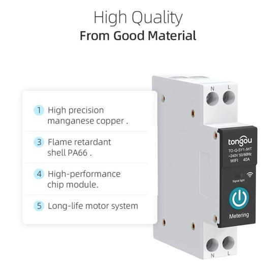 Wi-Fi Circuit Breaker Great High-Precision Flame Retardant Wireless ...
