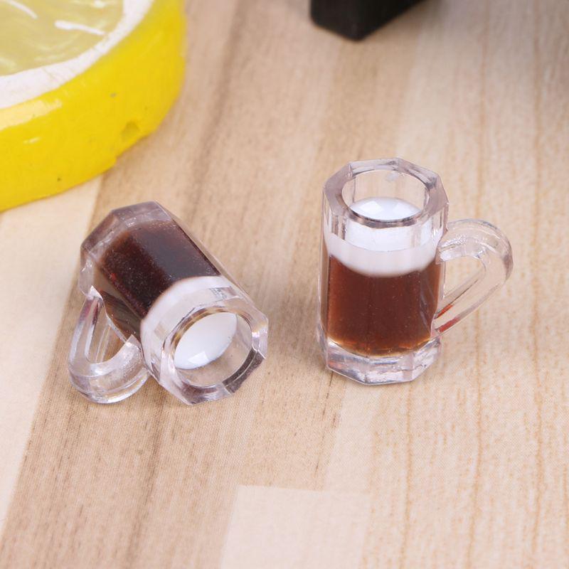 Buy 4pcs 0.05 Scale Toy Kitchen Beer Drinking Cups Dollhouse Miniature ...