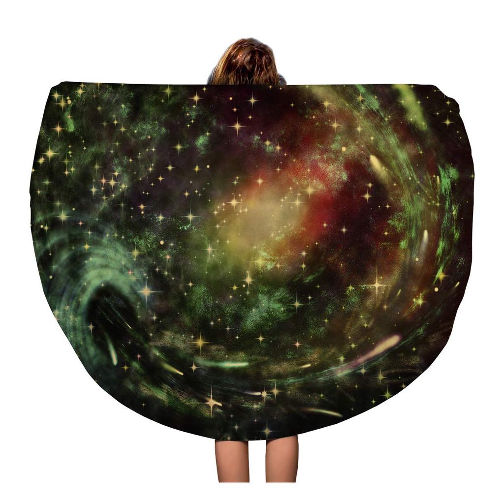 60inch/150cm Round Beach Towel Blanket Sunrise Over Alien Planet and ...