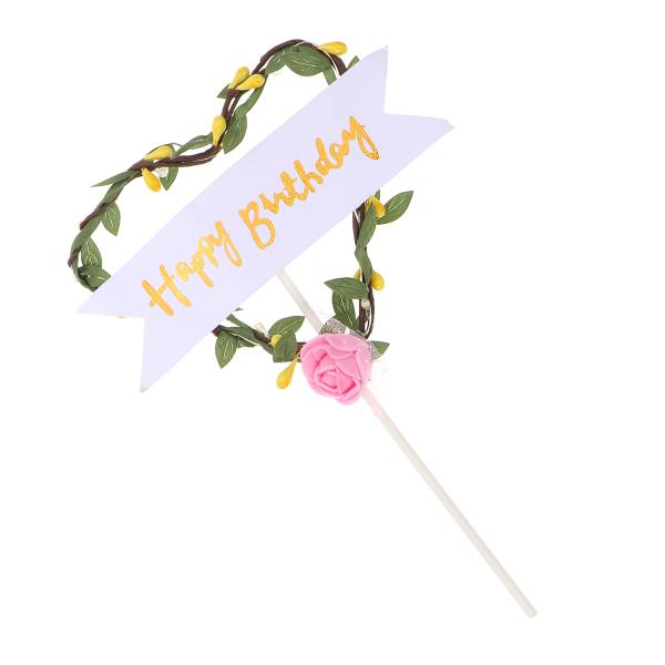 Buy 1PC Cake Topper Rattan Lamp Garland Romatic Love Shaped Cupcake ...