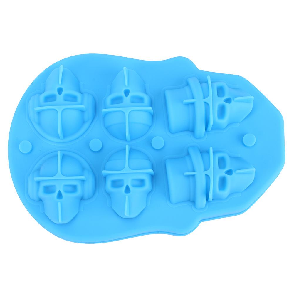 Buy 6 Grids 3D Skull Head Ice Cube Silicone Mold Wine Ice Cube Tray ...