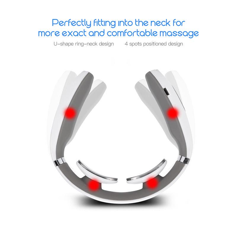 Buy Electric Pulse Neck Massager Cervical Traction Collar Therapy Pain ...