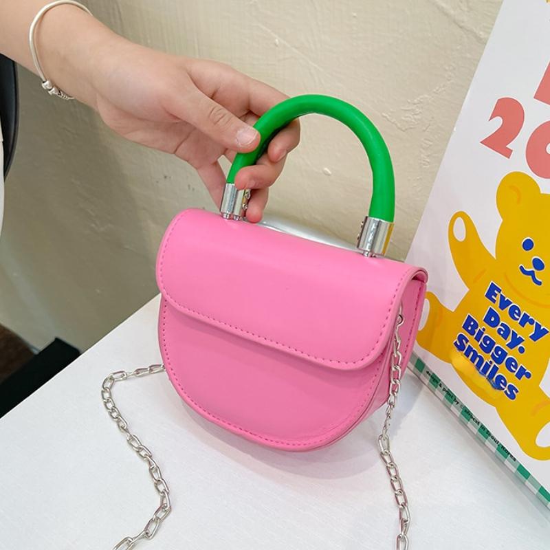 Cheap Fashion Contrast Color Children's Saddle Bag Baby Kids Small ...