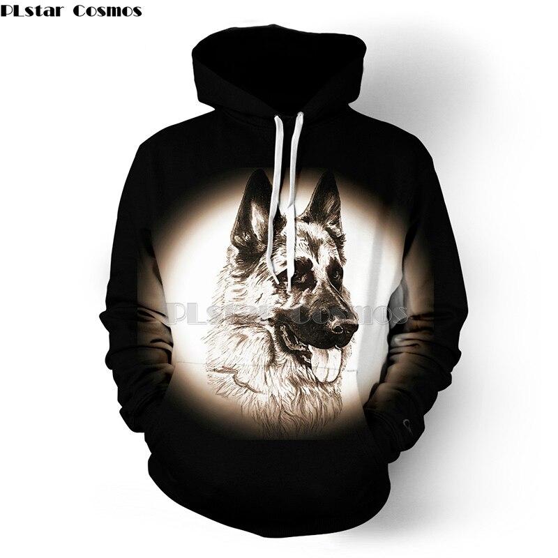 Buy Men 'S Funny Sweatshirt German Shepherd Hoodie Hip Hop Streetwear ...