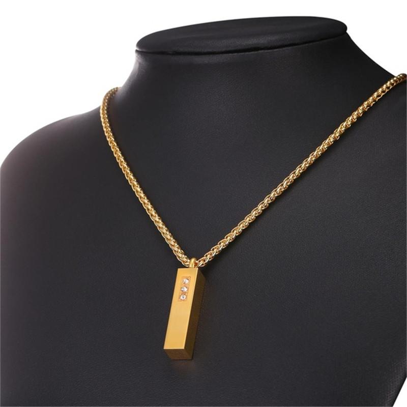 Fashion Cuboid Perfume Bottle Necklaces Hollow Out Necklaces for Women ...