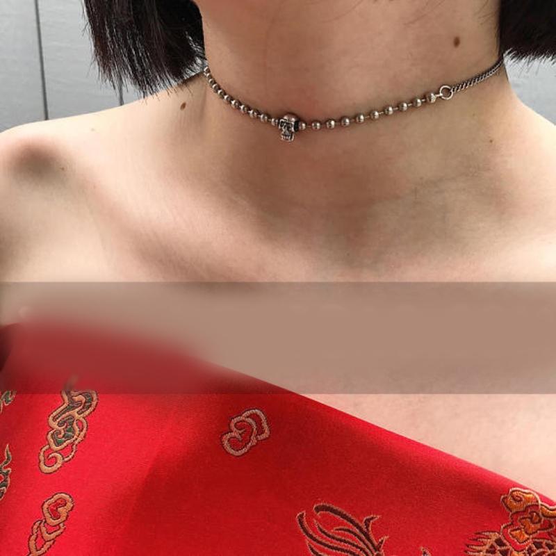 Buy Caduceus Symbol of Medicine Cross Skull Pendant Necklace Women ...