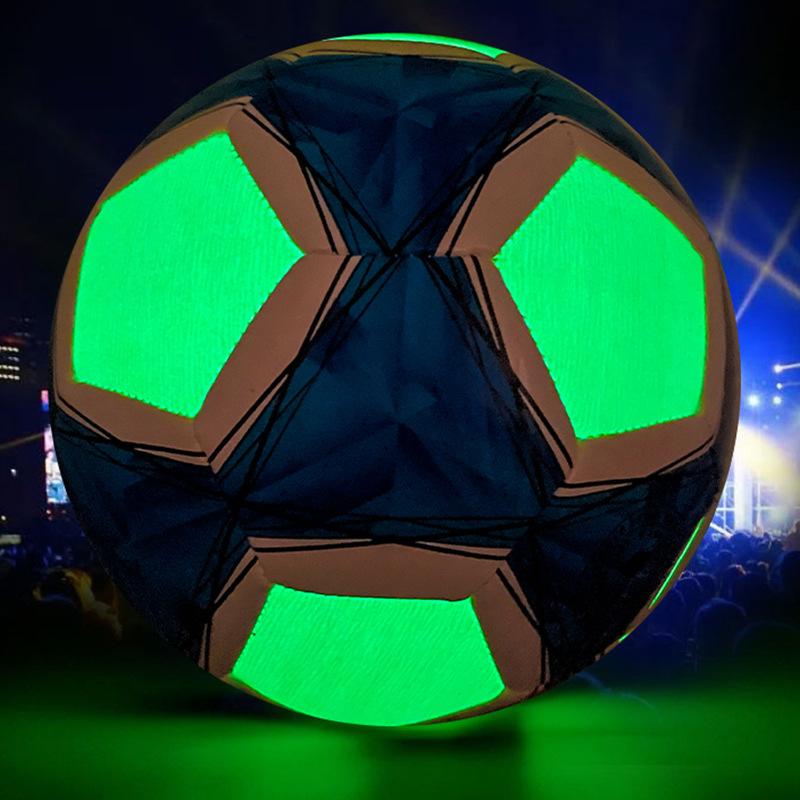 Reflective Football Fluorescent Luminous Football No.5 Pu Machine ...