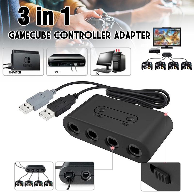Buy 4 Ports Gamecube NGC Controller Adapter For Nintendo Wii U Switch ...