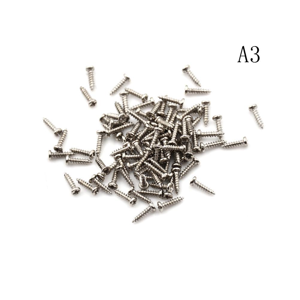 Fasteners Hardware 100pcs M2 Screw Thread Diameter Round Head Cross