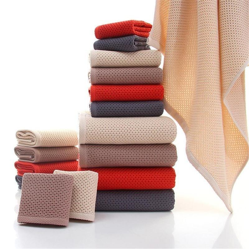Buy Soft Water Absorbent Towel Cotton Jacquard Honeycomb Towel for ...
