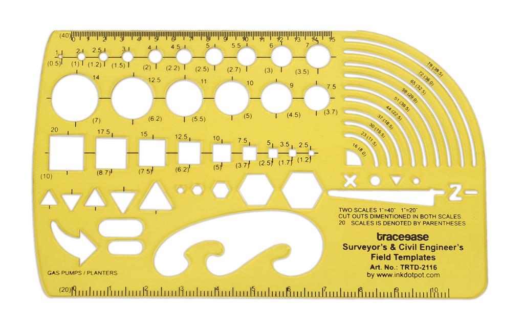 Traceease Geometric Drafting Surveyor's And Civil Engineer's Field ...