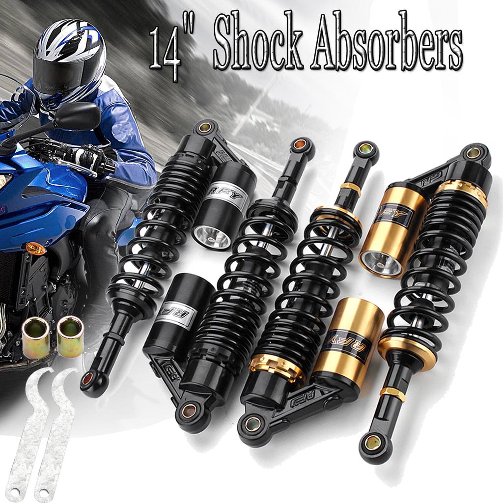 Buy 2pcs Universal 360mm 14" Motorcycle Rear Air Shock Absorber Rear ...
