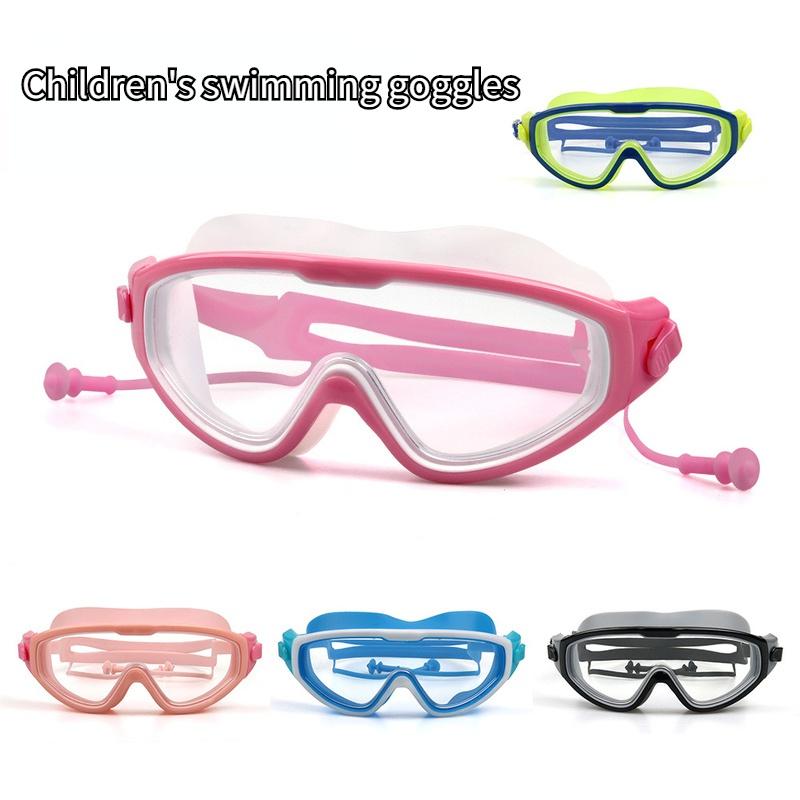 Buy Big Frame Kids Swim Goggles Anti Fog Wide View Swimming Gear for ...