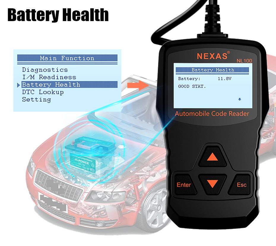 Buy NEXAS NL100 Enhanced OBD2 Scanner Check Engine Code Reader Clear ...