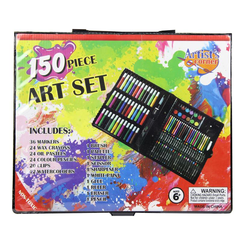 Buy 150pcs/set Children Drawing Painting Set Water Color Pen Crayon Oil ...