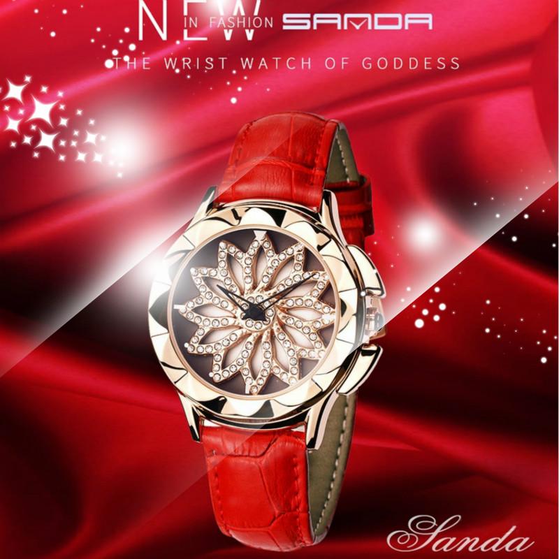 Buy Luxury Rotation Dial Diamond Women Watches Ladies Jewelry at ...