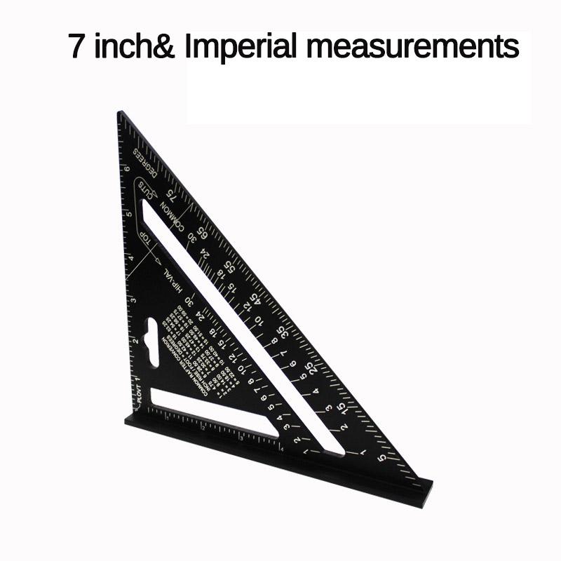 Buy Multifunction Aluminum Speed Square Triangle Ruler Protractor Miter ...