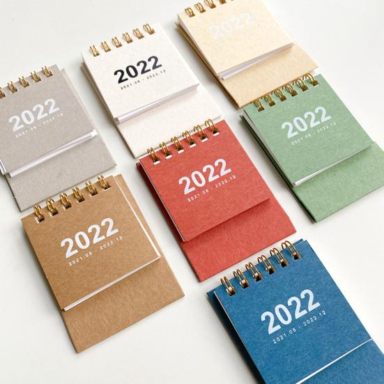 Buy Practical Exquisite No Ink Bleeding Mini Calendars 2022 Pure Color ...