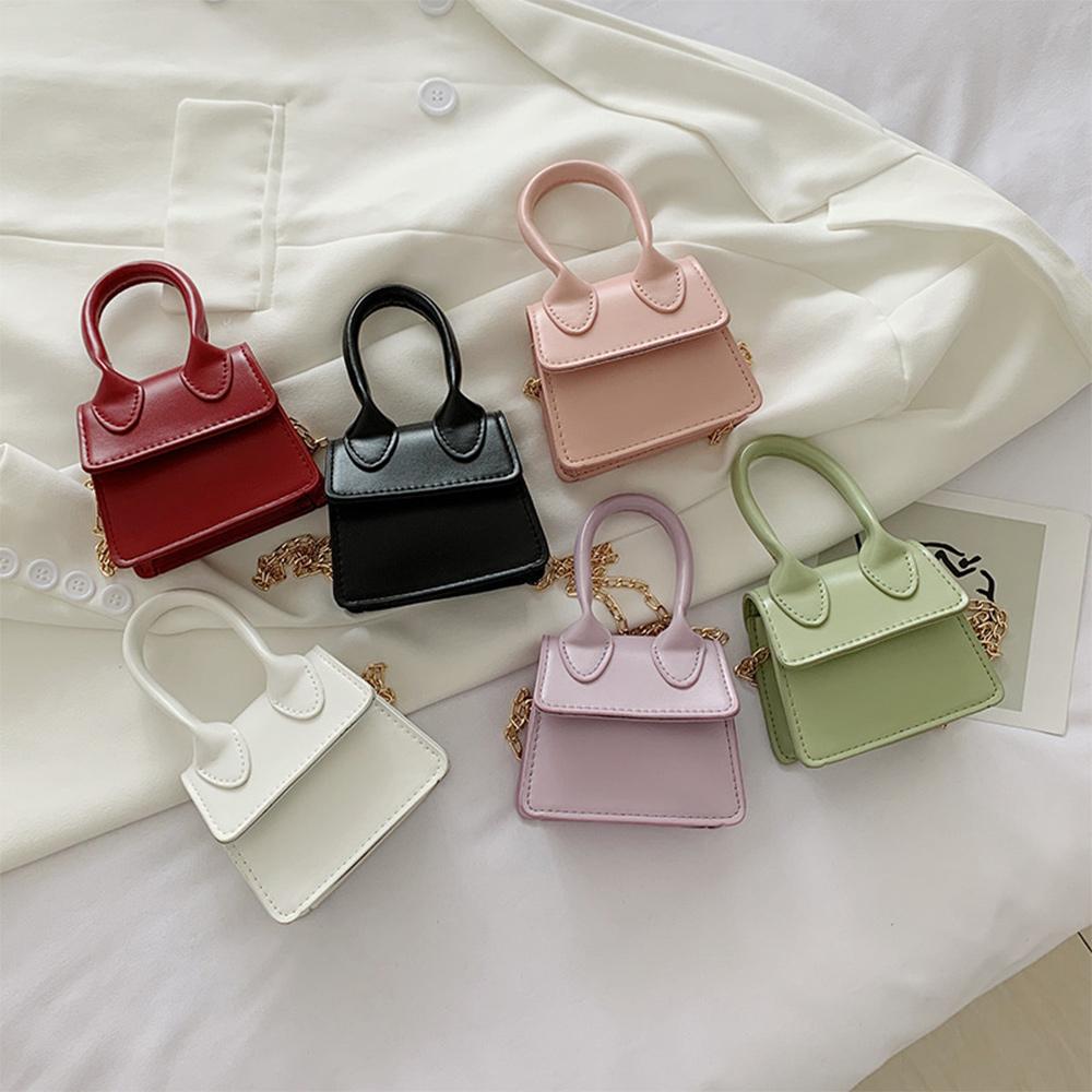 Mini Small Square Bag Fashion Pu Leather Women's Handbag Pattern Chain ...