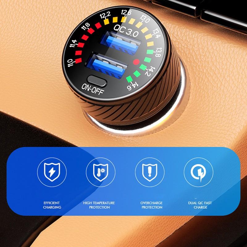 Buy Car USB Fast Charging 2 Port Car Charger Adapter Dual USB Car ...