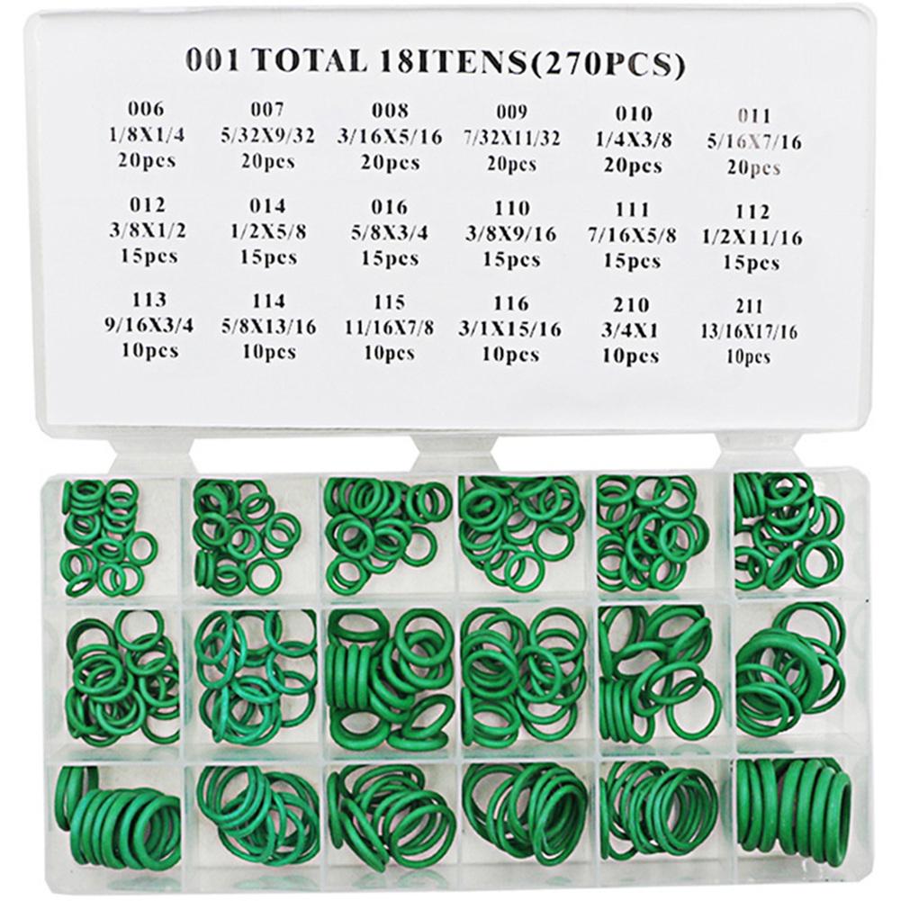 Buy 270PC Green O Ring / Seals / Washers for Automotive Air Conditioner ...
