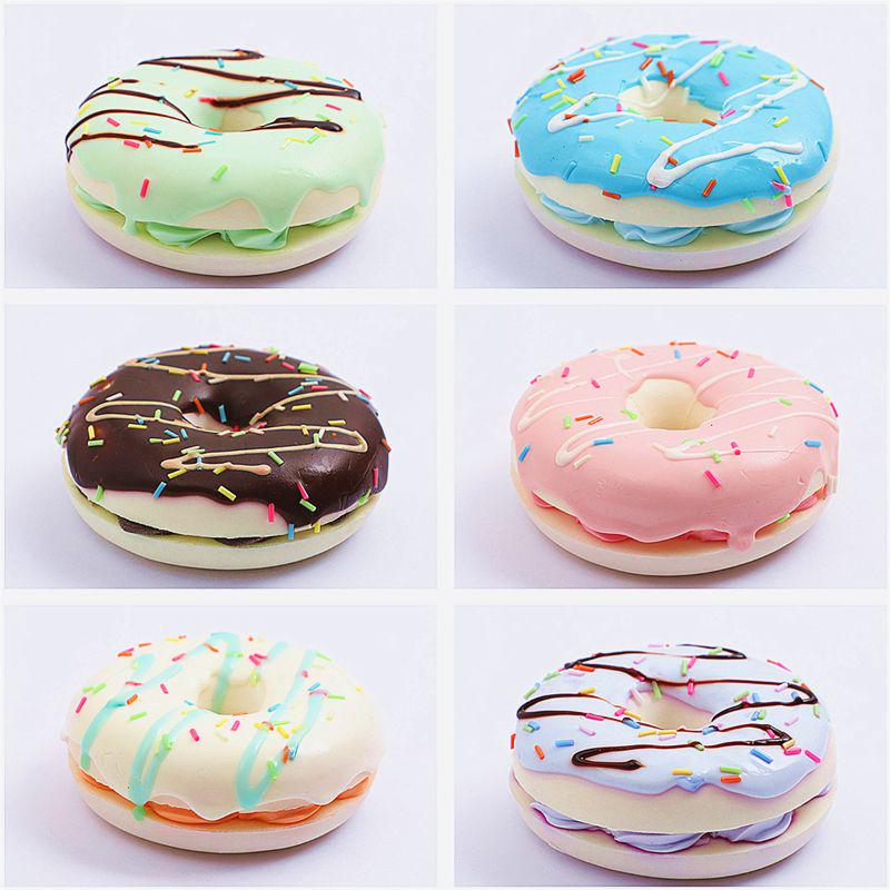 Double Jam Circle Bread Squishy Toy Squeeze Squishi Toy Slow Rising ...