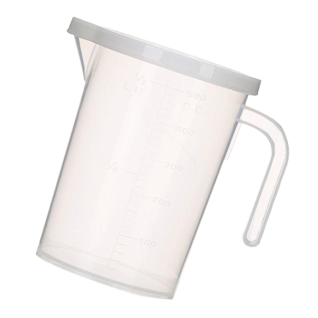 Transparent Plastic Graduated Measuring Cup Kitchen Tools with Lid ...