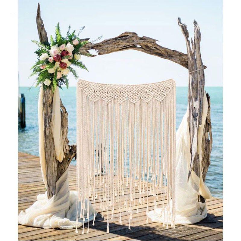 Wedding macrame backdrop diy | Beachweddingtips.com
