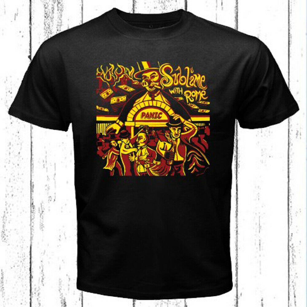 Buy Sublime With Rome Panic Logo Mens Black T Shirt T Shirt Black Men ...