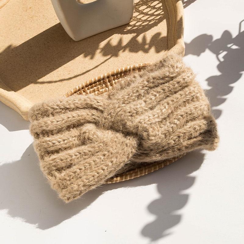 Buy Retro Wool Band Autumn Winter Twist Headwear Wide-Brimmed Weave ...