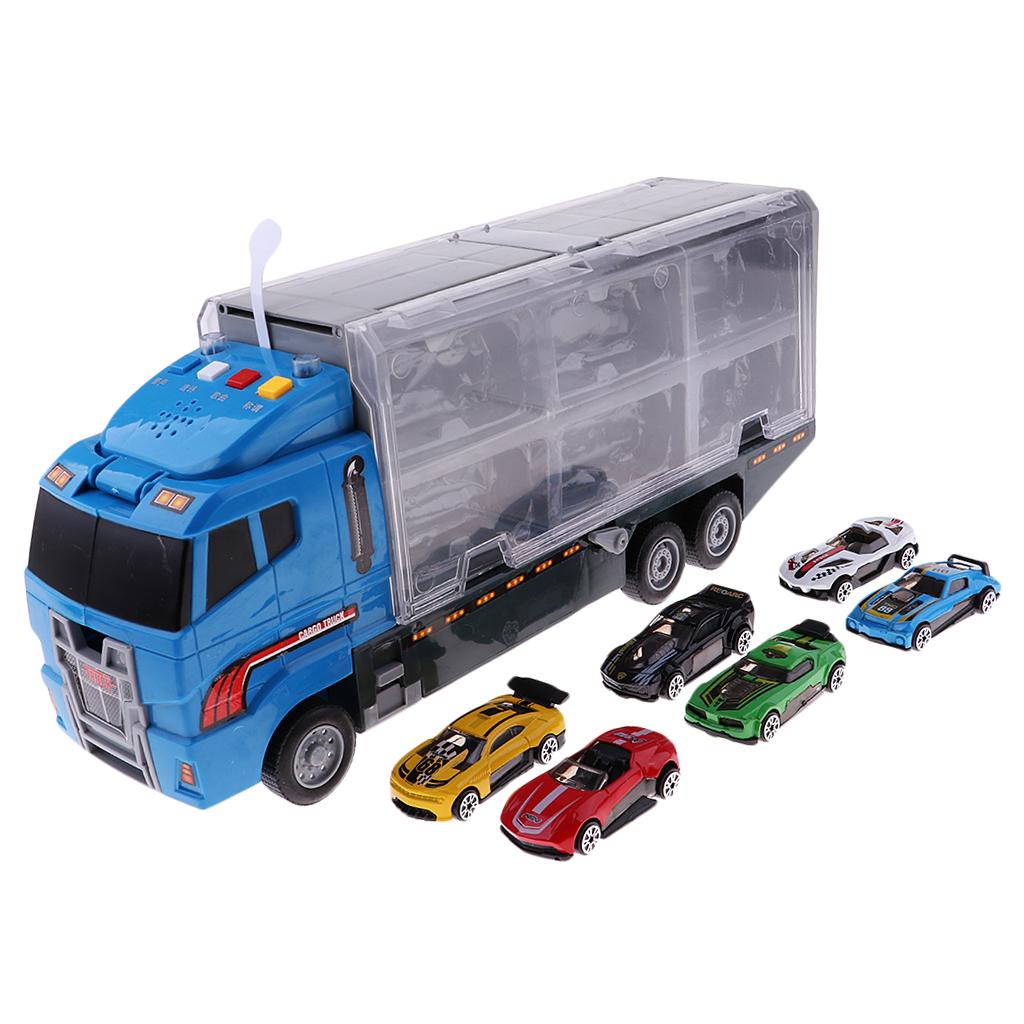 Buy 1/64 Scale Alloy Car Truck Transport Transpoter Lorry Model Kids ...
