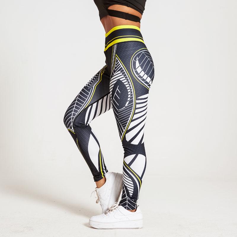 Buy Digital Printed Leggings Women Workout High Waist Pants Ladies ...