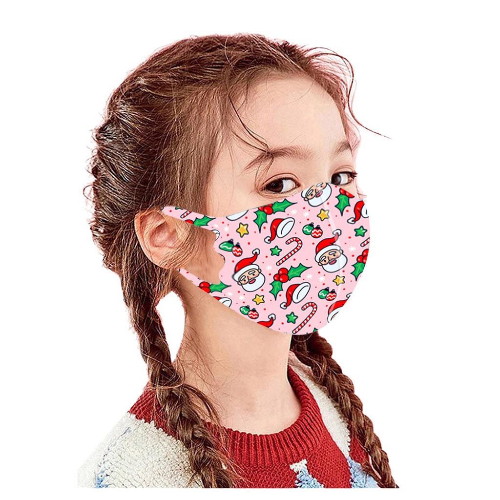 Buy 10pc Children Christmas Mouth Mask for Protection Mask Washable ...