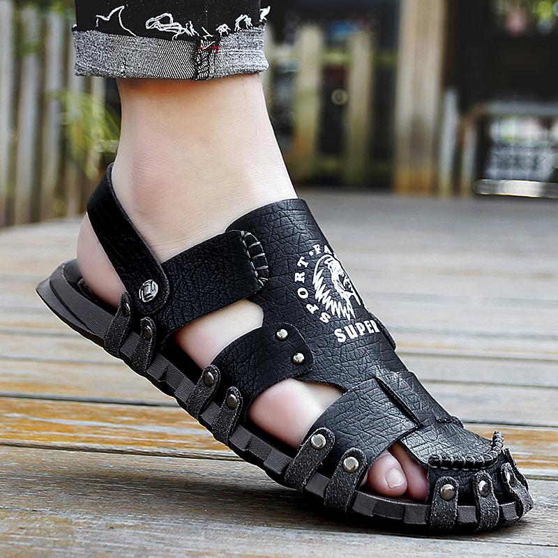 Buy Leather Shoes, Sandals, Slippers, Dual Purpose Shoes, Men's Casual ...