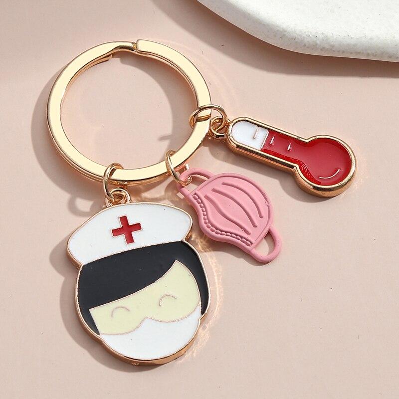 Buy New Doctor Keychain Nurse Thermometer Key Ring Medical Staff Key ...