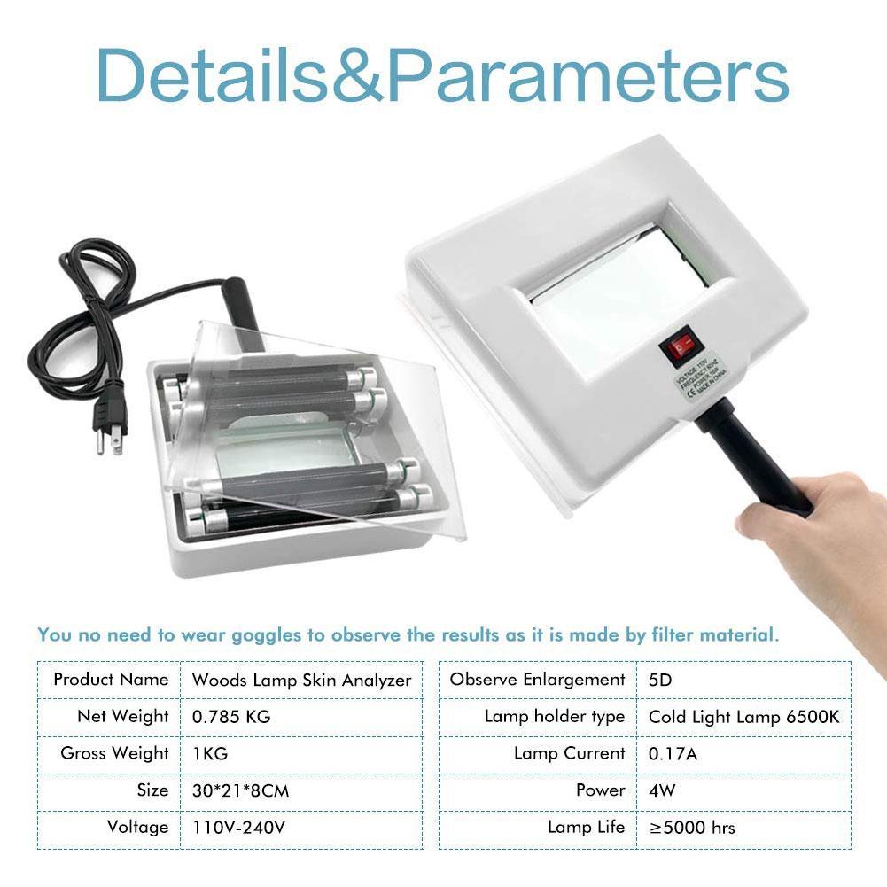 Beauty Lamp Skin UV Analyzer Wood Lamp Facial Skin Testing Machine ...