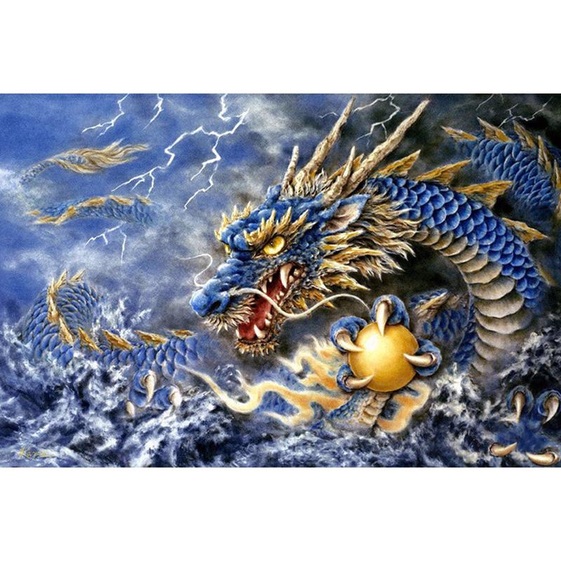 Howling Dragon 5D DIY Full Drill Diamond Painting Cross Stitch Diamond ...