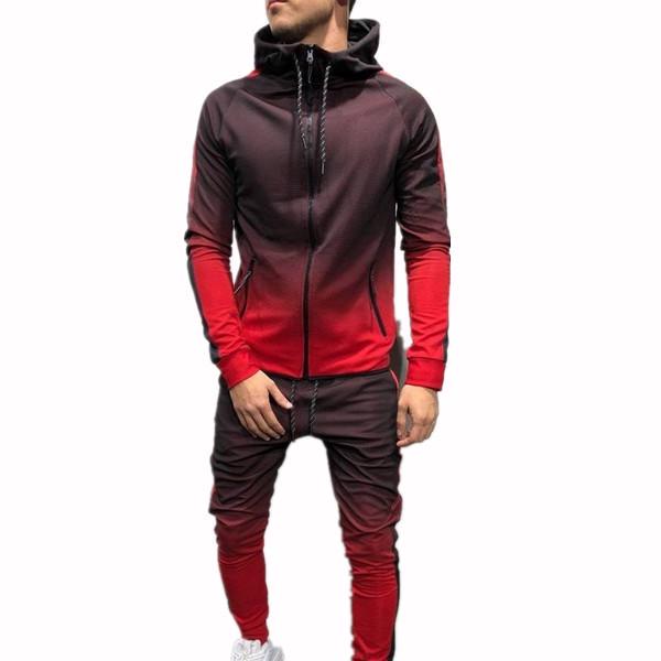 Buy Fashion 3D Printing Zipper Hip-hop Men's Suit Tracksuit Sweatsuit ...