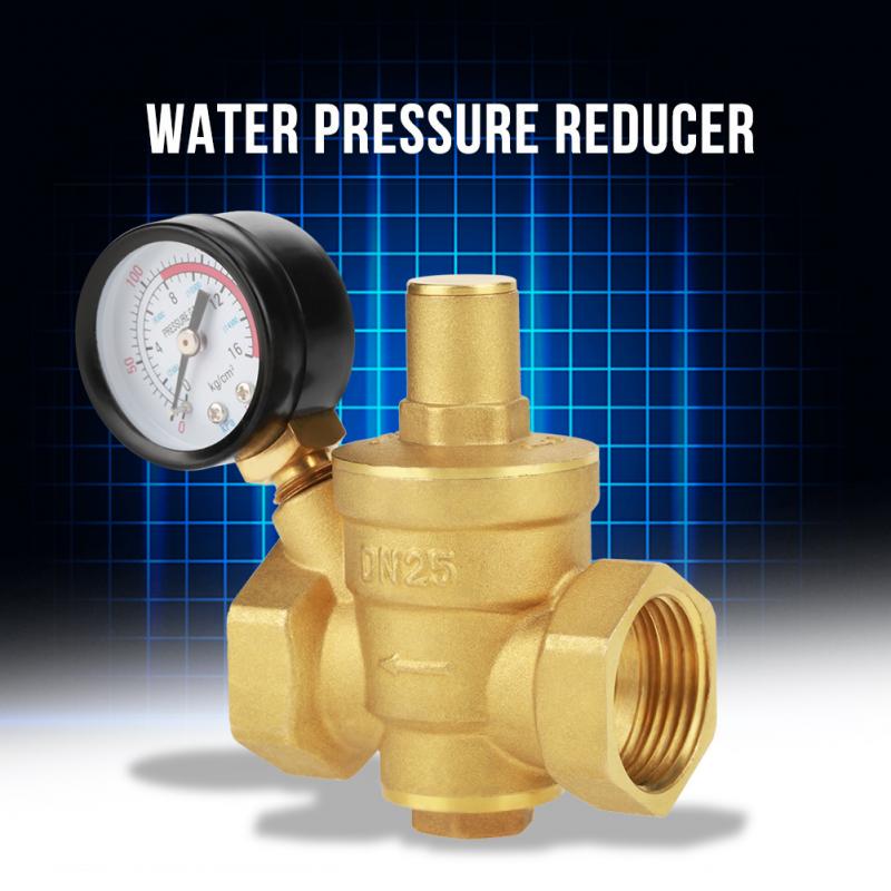 Buy DN25 Brass Adjustable Water Pressure Reducing Regulator Reducer ...