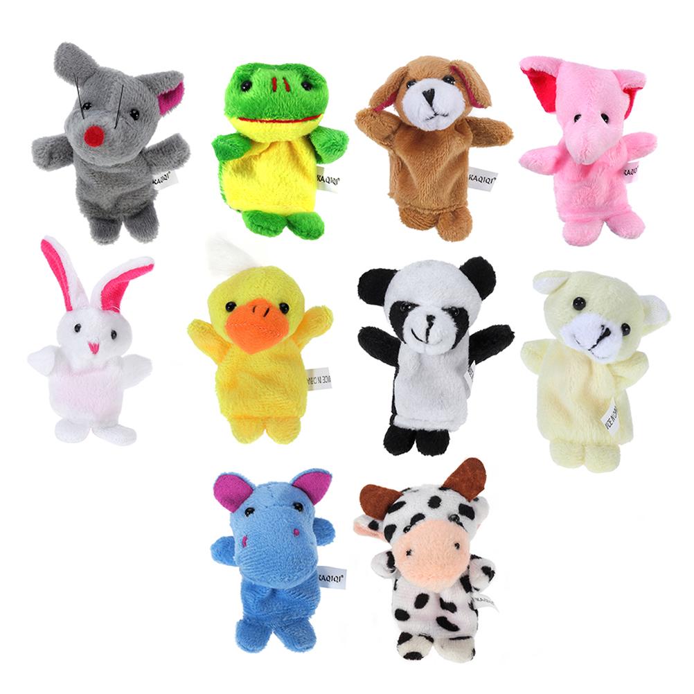 Buy 20pcs Toys Funny Adorable Animal Soft Finger Plush Toys Hand Puppet ...