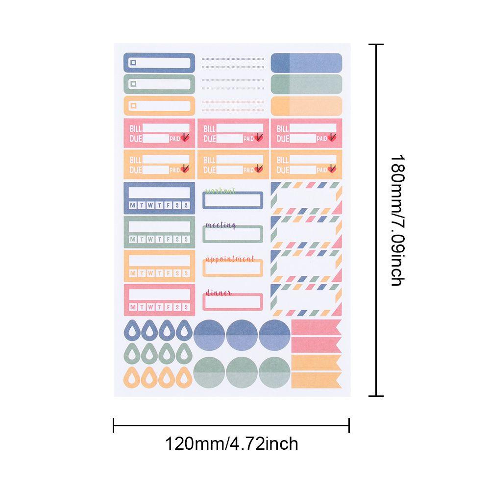 Buy Daily Plan Dot Journal Memo Note Label Scrapbooking Decor To Do ...