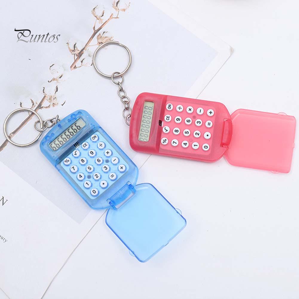 Buy Portable Mini Flip Calculator Hanging Pendant Keychain Keyring Key ...