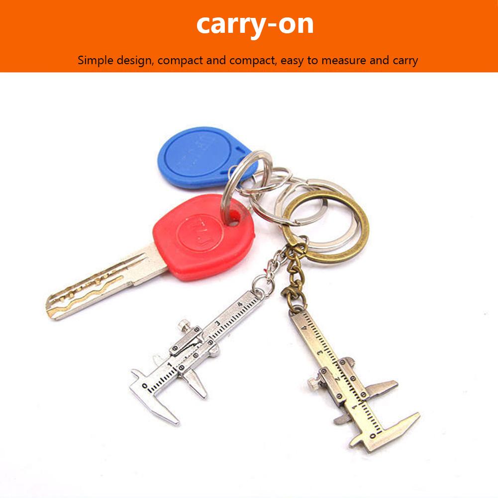 Satın alın Mini Portable Zinc Alloy Vernier Caliper Key Chain Slide ...