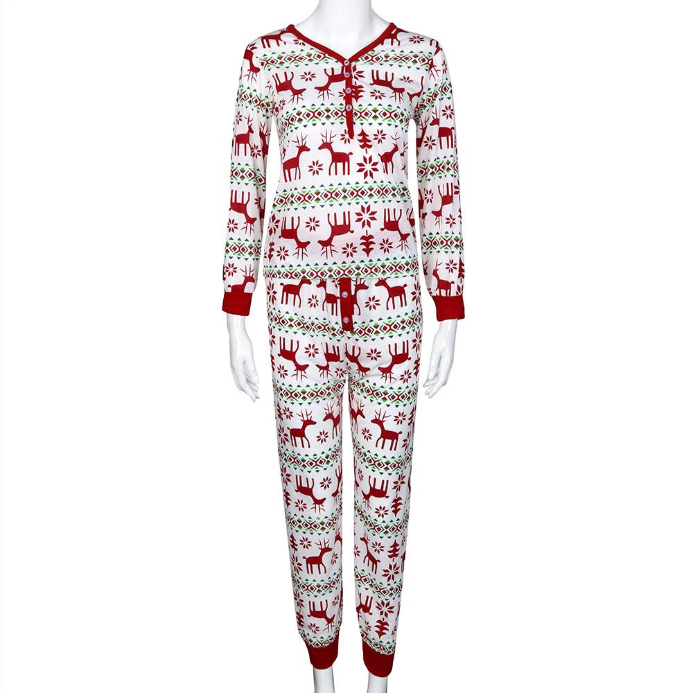 Buy Christmas Xmas Adult Woman Pajamas Set Deer Sleepwear Nightwear ...