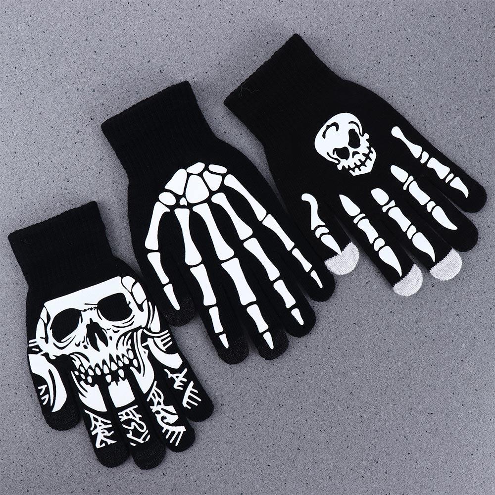 Buy Slip Hand Bone Half-finger Gloves Fashion Accessories Full Finger ...