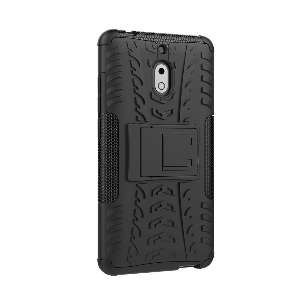 Tire Texture TPU+PC Shockproof Phone Case for Nokia 2.1, with Holder ...
