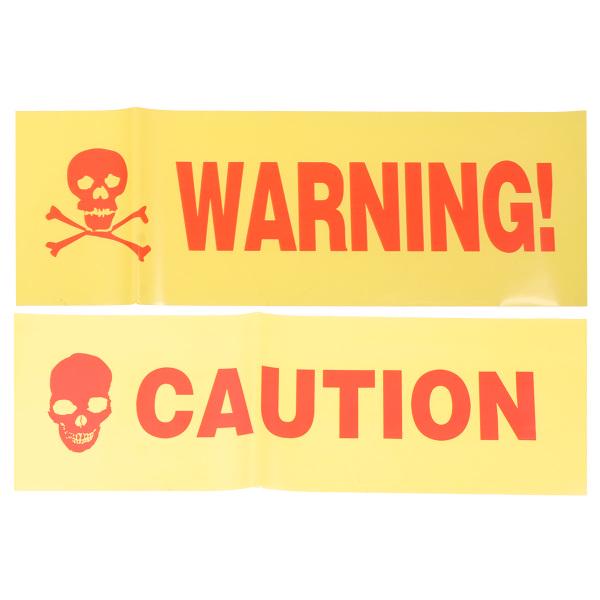 Buy 2 Pcs Halloween Cordon Isolation Tape Skull Orange Caution and ...