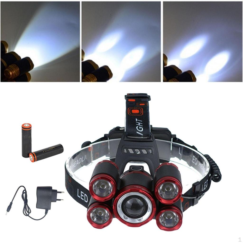 Buy LED Headlight Head Torch Flashing Lamp For Camping Hiking Red at ...