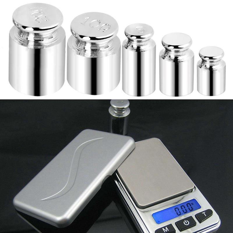 Buy 5pcs/set Precision Calibration Set Chrome Plating Scale Weights Set 1g 2g 5g 10g 20g Grams ...