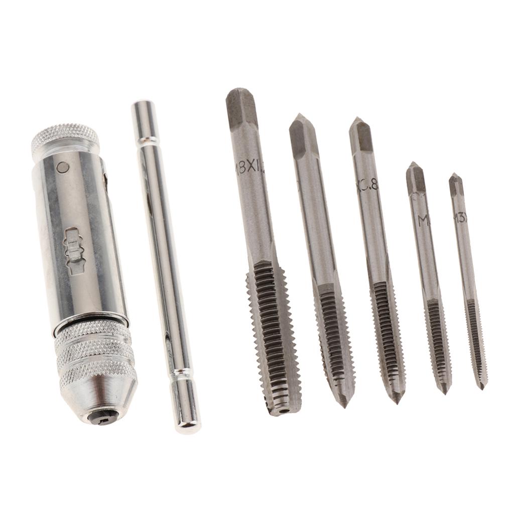 Buy T type Tap Hinge Hand Ratchet Thread Taps Drill Kit Single at ...